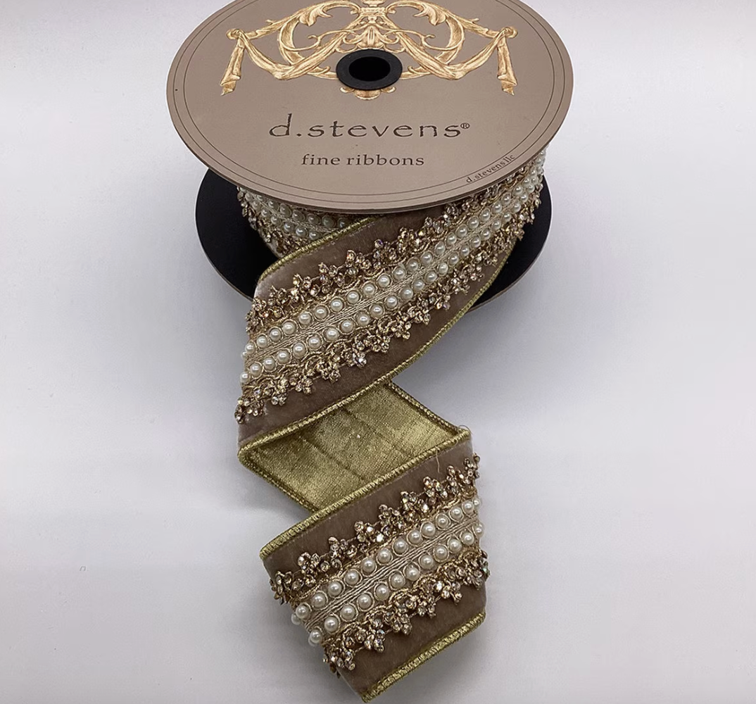 2.5"x 5yds velvet jewel ribbon – Papillon Parties and Gifts